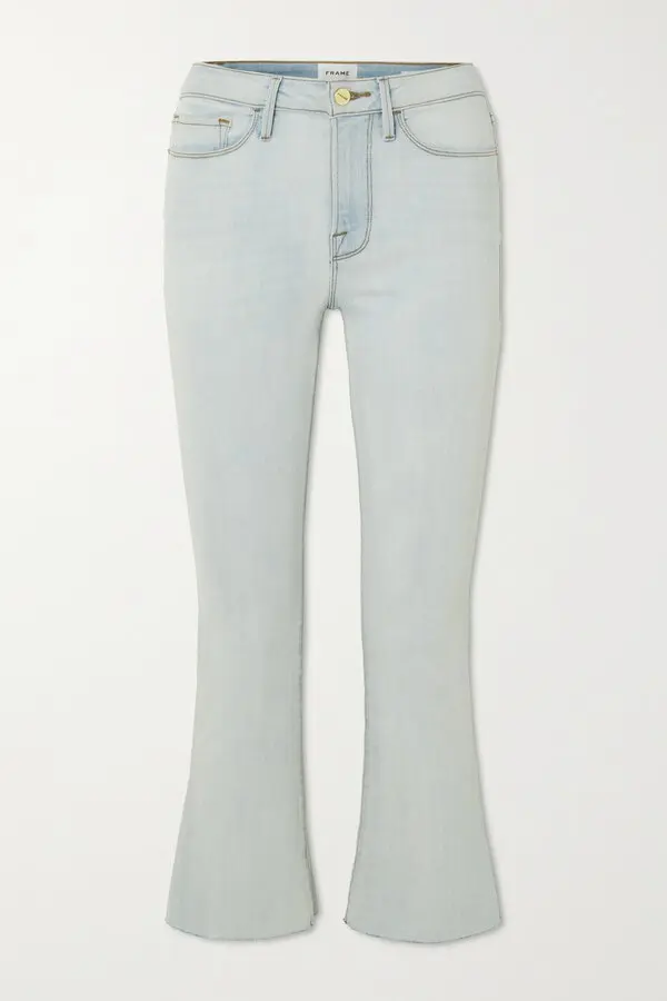FRAME Le Crop Mini Boot High-rise Jeans - Blue