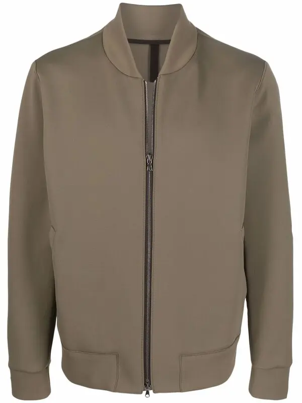 Harris Wharf London Two-pocket Zip-up Bomber Jacket - Green