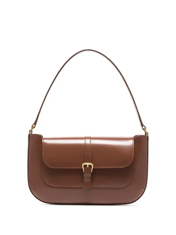 By Far Miranda Leather Shoulder Bag - Brown