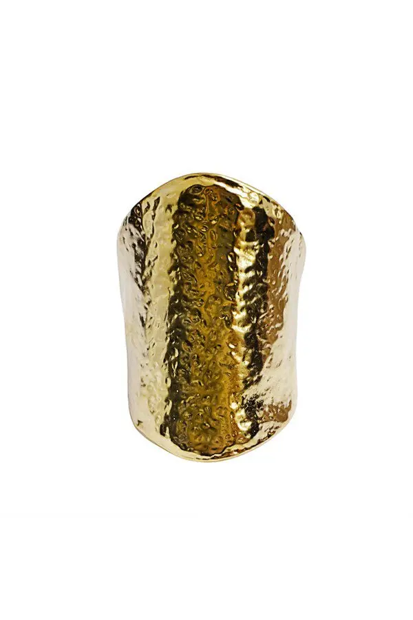 KENNETH JAY LANE Satin Hammered Cuff