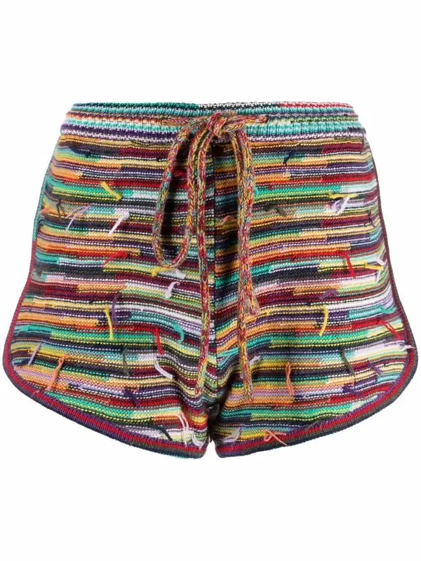 Chloé Horizontal-stripe Knitted Shorts