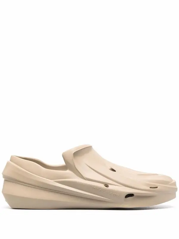 1017 Alyx 9sm Embossed-logo Slippers - Neutrals