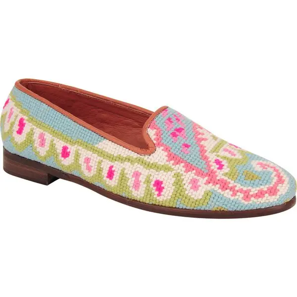 BYPAIGE By Paige Needlepoint Paisley Flat - Preppy Paisley