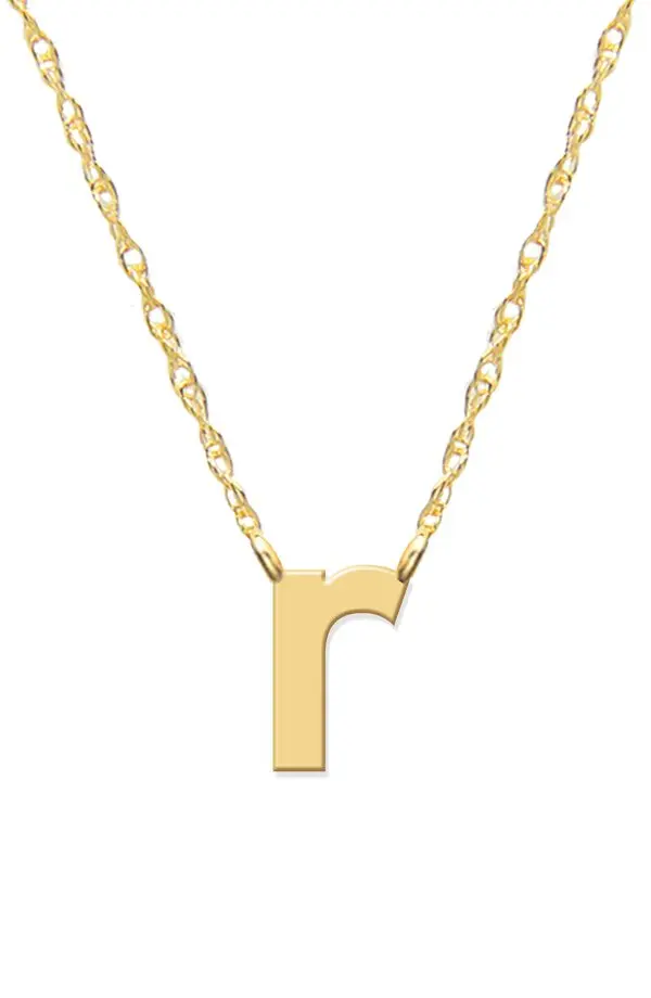 JANE BASCH DESIGNS Lowercase Initial Pendant Necklace In R - Gold ...