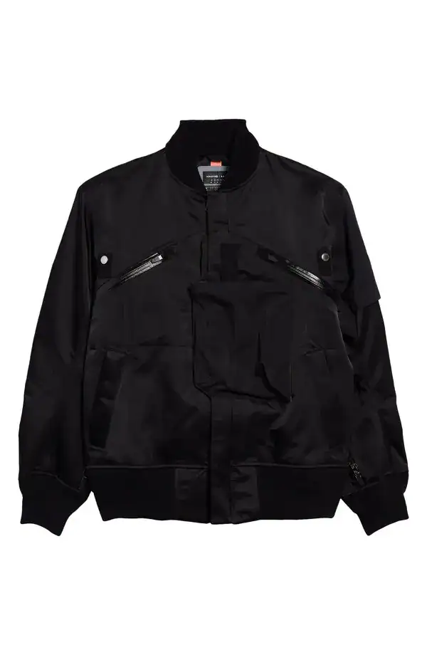 Sacai X Acronym J2762 Bomber Jacket - Black | Editorialist