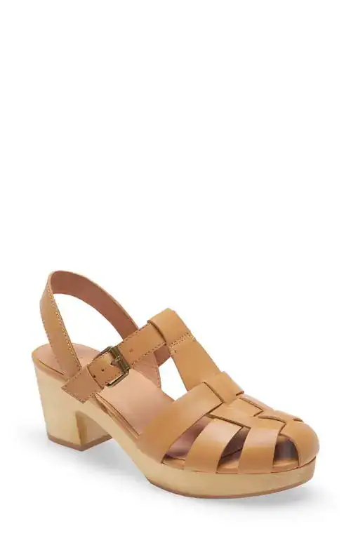 Madewell The Fisherman Sandal Clog In Desert Camel 50% Off
