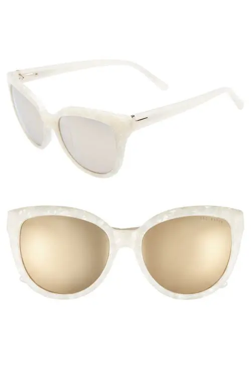 Ted Baker London 57mm Cat Eye Sunglasses - Ivory | Editorialist display picture 2