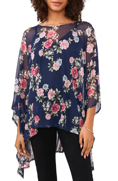 Chaus Floral Mesh Cape