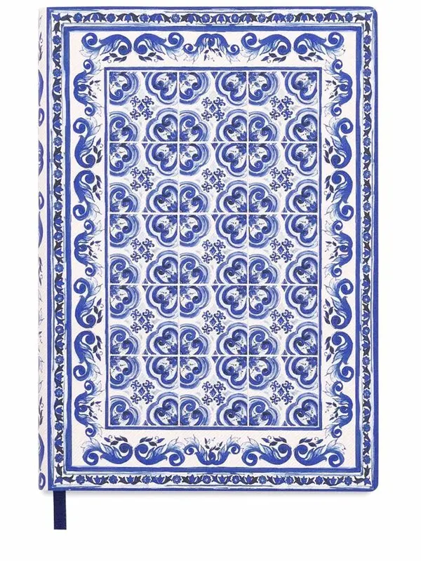 Dolce & Gabbana Medium Mediterraneo-print Ruled Notebook