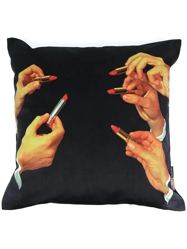 SELETTI X Toiletpaper Lipstick Cushion - Black