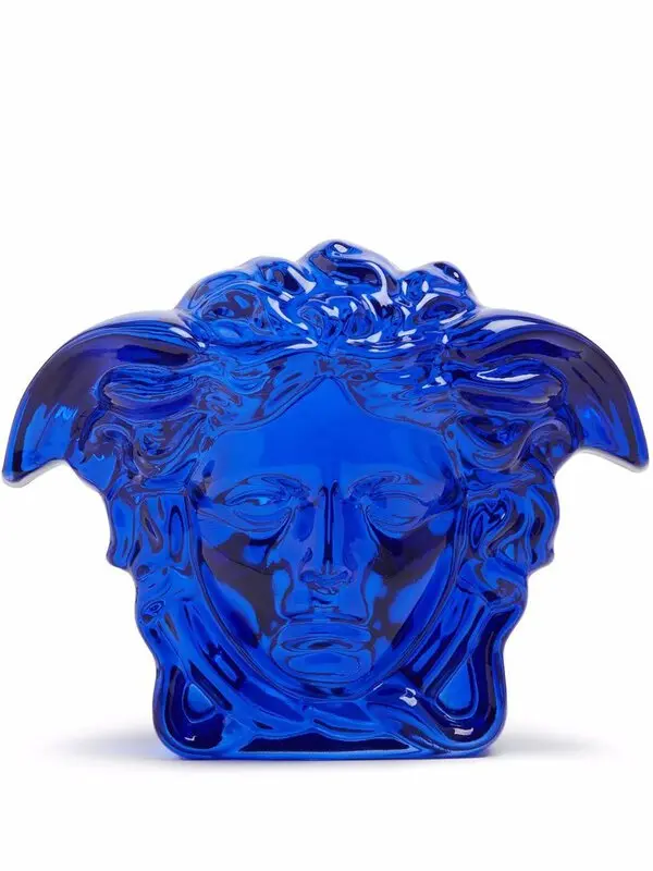 Versace Medusa Lumiere Crystal Paperweight - Blue