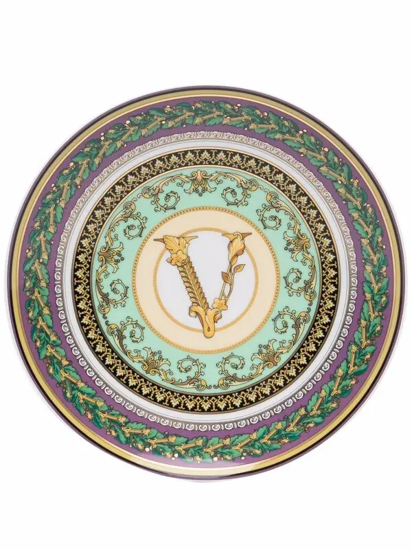Versace Barocco Mosaic Porcelain Plate - Green