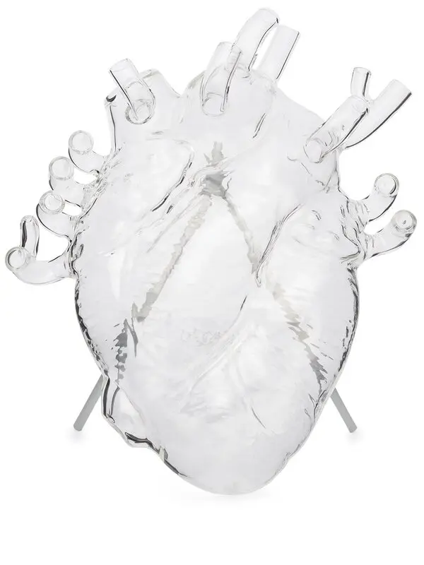 SELETTI Love In Bloom Heart-shaped Vase - White