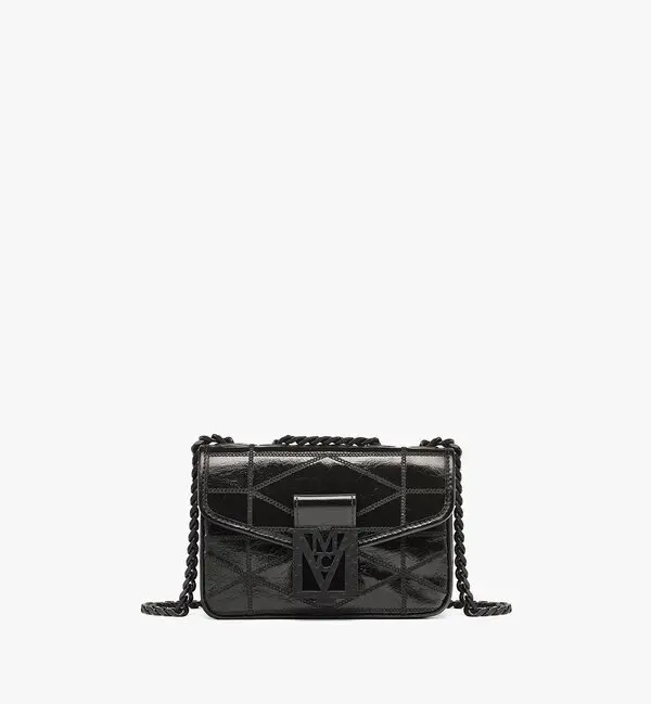 Mcm Travia Quilted Shoulder Bag - Black