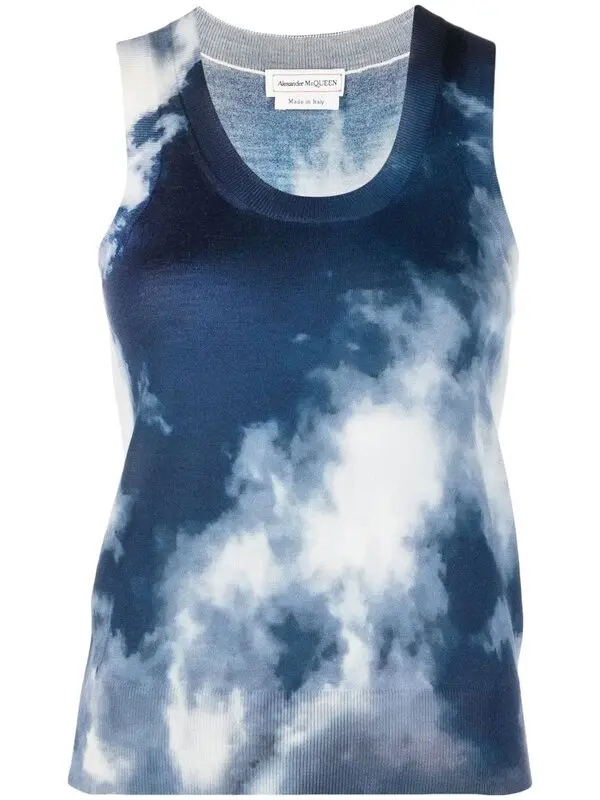 Alexander McQueen Sky-print Vest Top