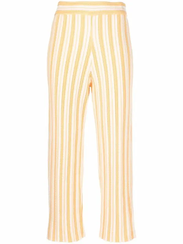 JIL SANDER Striped Cropped Trousers