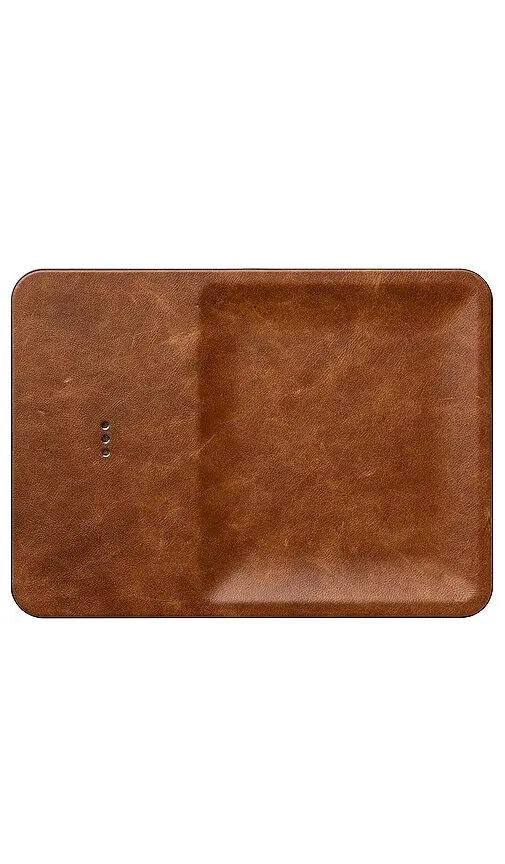 COURANT Catch:3 Classics Wireless Charging Tray In Brown - Saddle