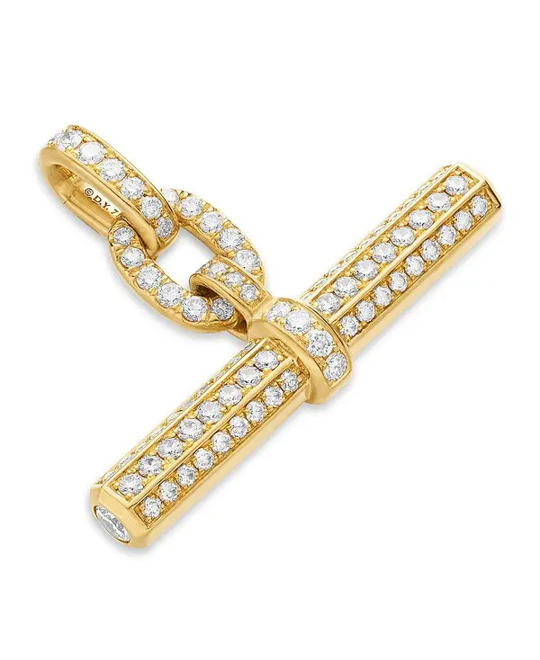 David Yurman 18k Yellow Lexington Diamond Pendant Enhancer