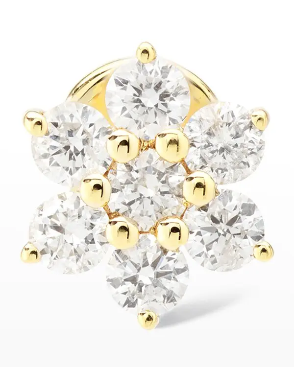 PERSEE Seven Diamond Flower Stud Earring