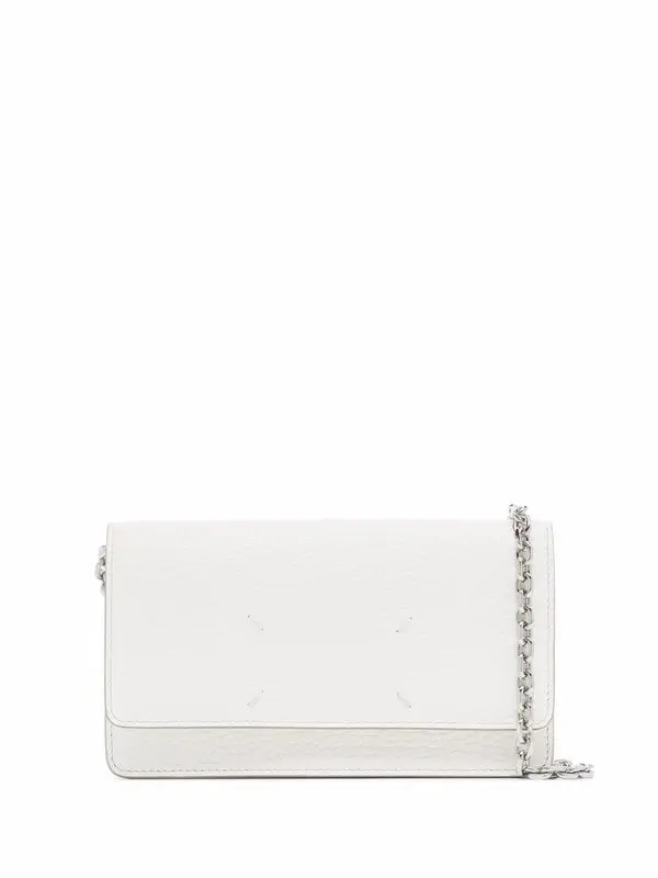 MAISON MARGIELA Four-stitch Leather Wallet-on-chain - White
