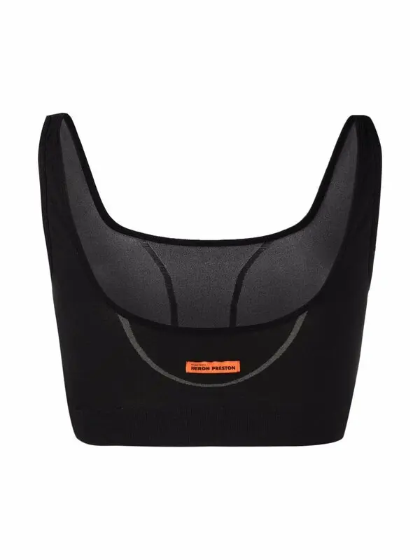 Heron Preston Logo-intarsia Crop Top