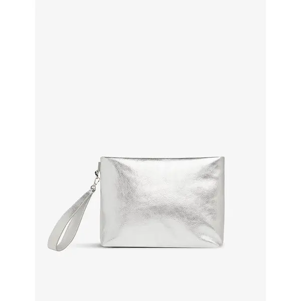 Whistles Avah Leather Clutch Bag