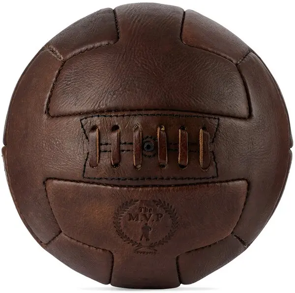 MODEST VINTAGE PLAYER Leather Retro Heritage Soccer Ball - Brown ...