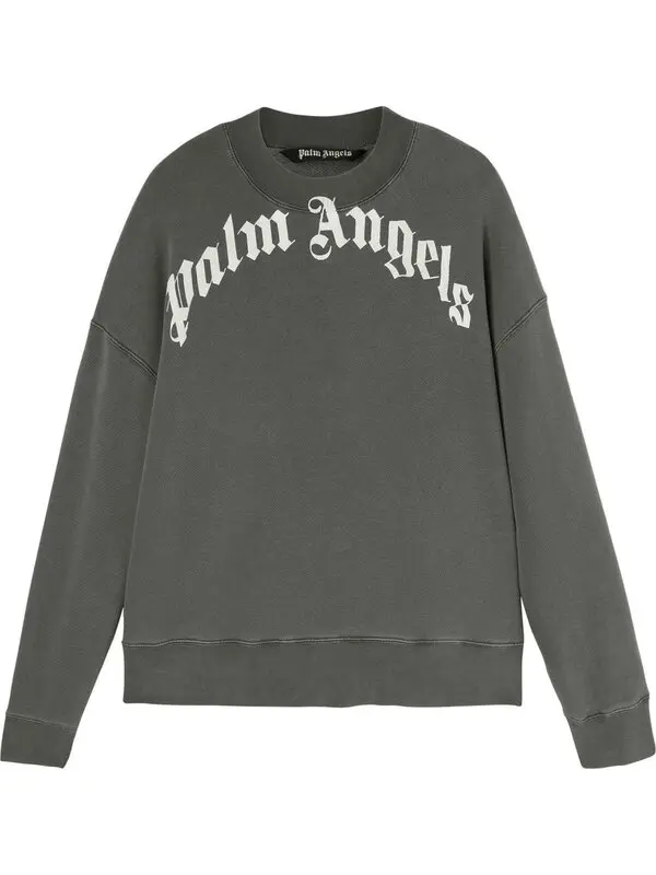 Palm Angels Logo-print Sweatshirt - Grey