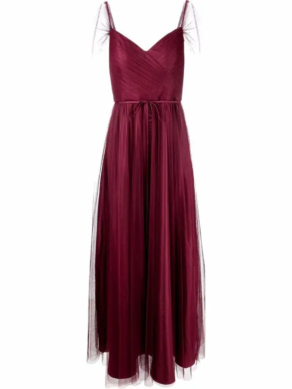 marchesa notte red tulle dress Marchesa Notte FW19