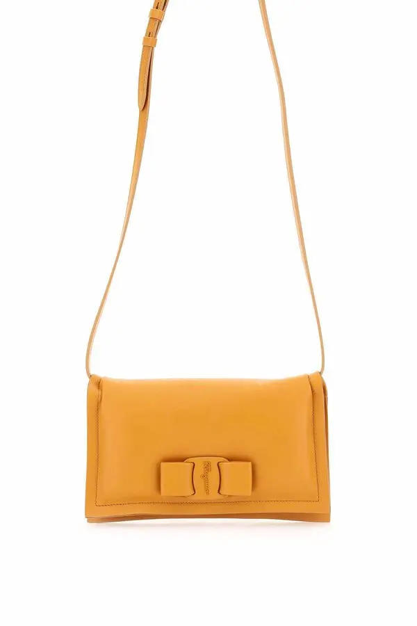 Ferragamo Viva Bow Mini Bag Os Leather - Orange | Editorialist 