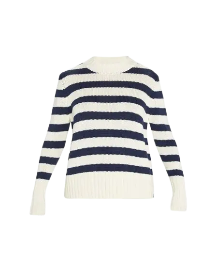 Kule The Tatum Striped Cotton Sweater - Cream/navy