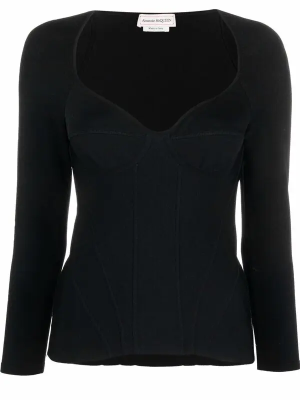 Alexander McQueen Inserted-bra Detail Top