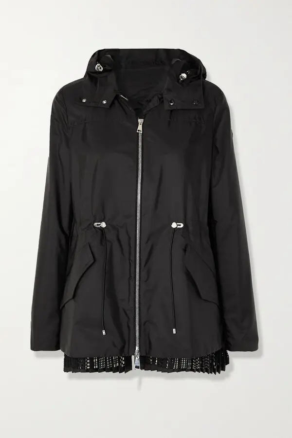 Moncler Baaba Lace-trimmed Shell Parka