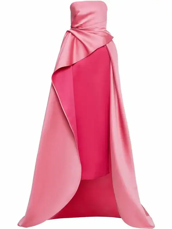 Carolina Herrera Asymmetric Layered Dress In Pink - 63% Off | Editorialist