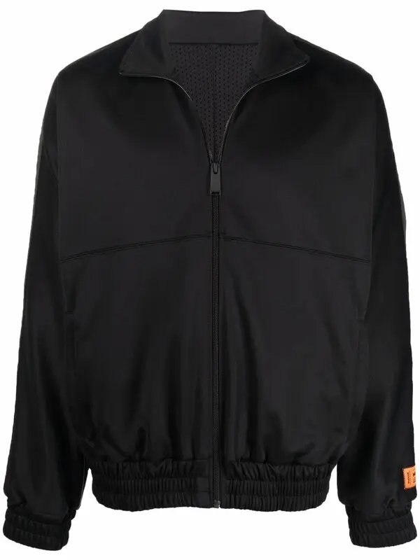 Heron Preston Logo-stripe Zipped Track Jacket - Black
