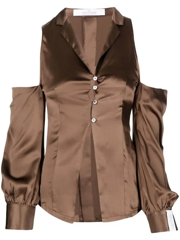 Rokh Cut-out Silk Blouse