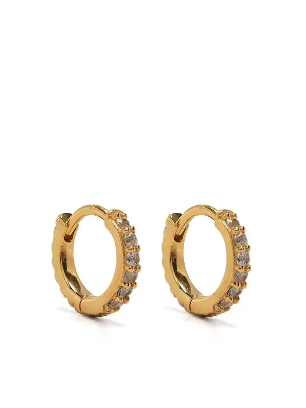 DOWER AND HALL Lumiere Huggie Hoop Earrings