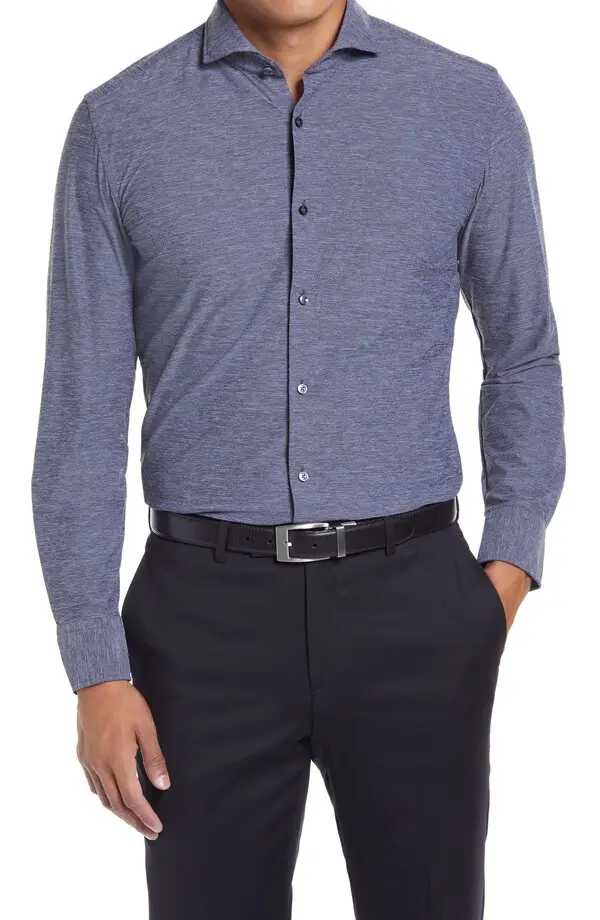 Hugo Boss Boss Jason Slim Fit Dress Shirt Grey Editorialist