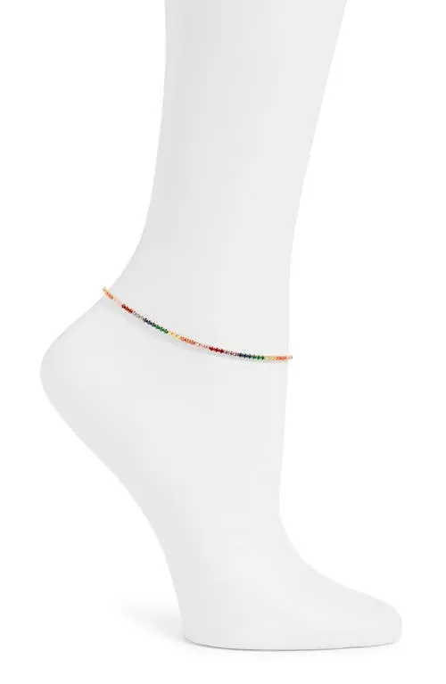 SHYMI Rainbow Cubic Zirconia Tennis Anklet