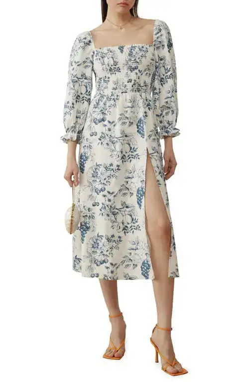 linen cutout dress Cut-Out Linen Dress TAHITI in White main image 0