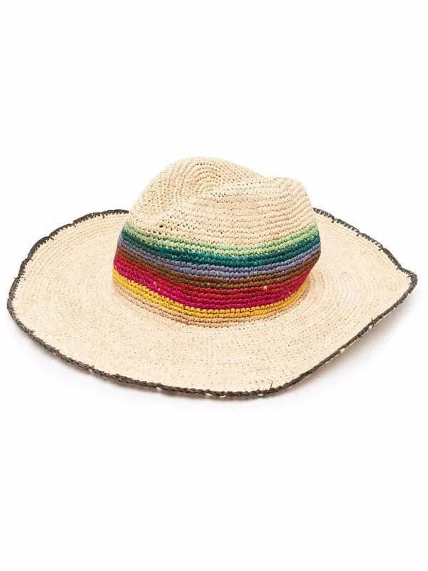 Paul Smith Interwoven Raffia Sun Hat - Neutrals