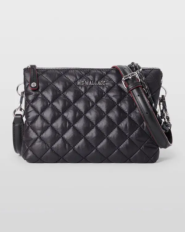 Mz Wallace Pippa Quilted Zip Crossbody Bag - Black