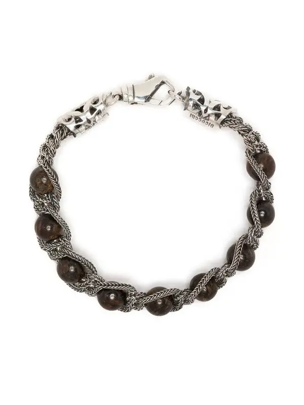 Emanuele Bicocchi Tiger Eye Beaded Bracelet