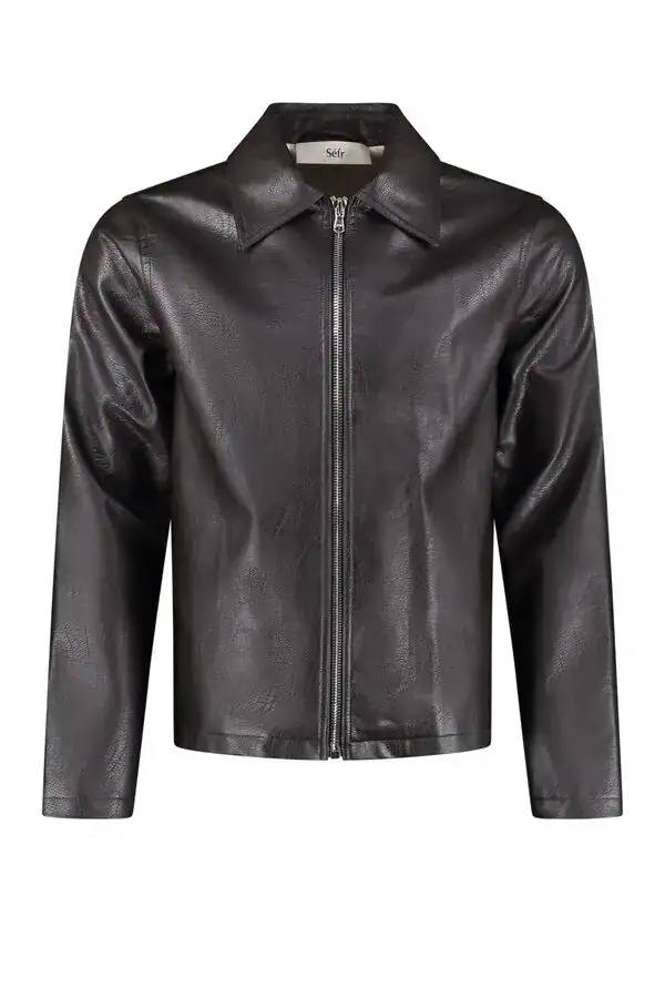 ジャケット・アウター Sefr truth fake leather jacket SéFr Truth Faux Leather Jacket - Brown | Editorialist
