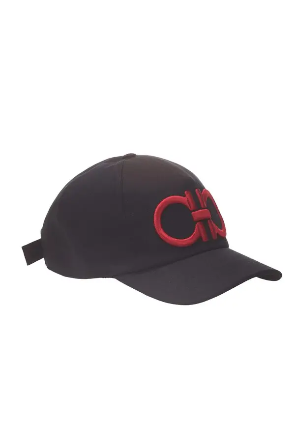FERRAGAMO Salvatore Gancini Baseball Cap - Nero | Editorialist