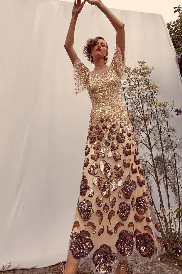 Temperley London Piper Dress - Gold | Editorialist