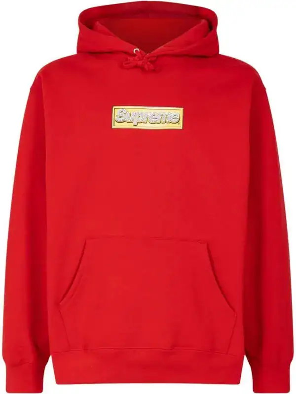 Supreme Box Logo Cotton Hoodie - Red | Editorialist