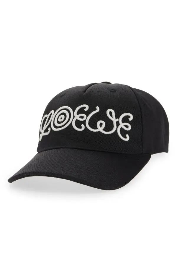 Loewe Logo Baseball Cap - Black | Editorialist