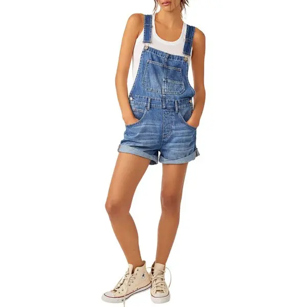 Free People We The Free Ziggy Denim Shortalls - Mantra