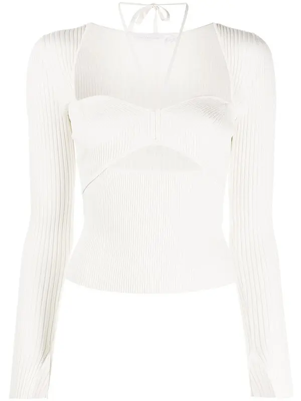 Simkhai Alexia Knitted Top - White